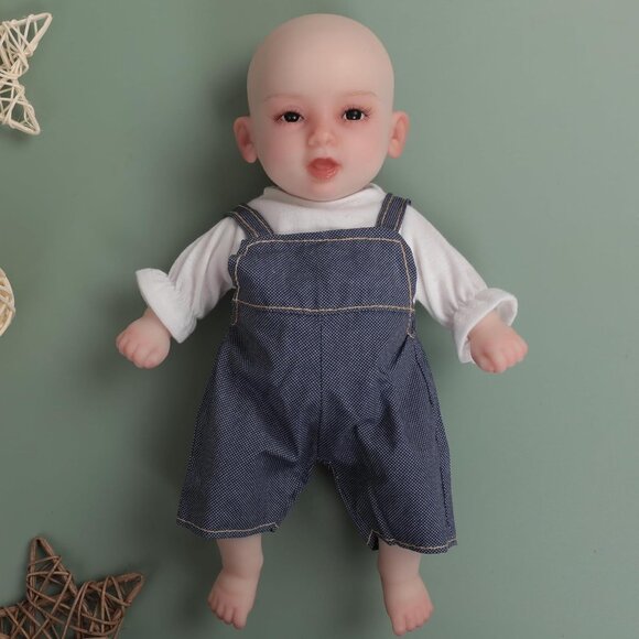 Toys | 1 Inch Eyes Open Lifelike Reborn Baby Doll Kids Full Body ...